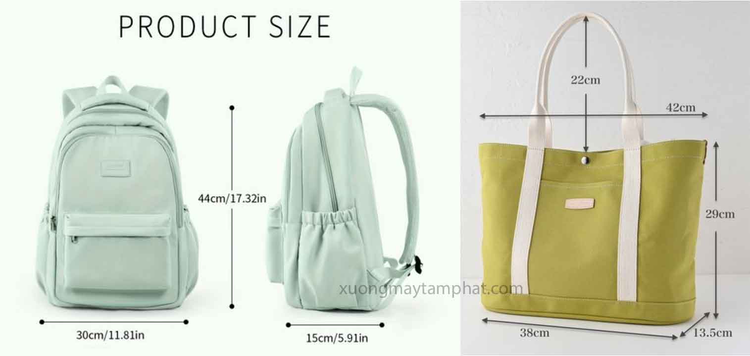 Kích Thước Chuẩn Balo - Túi Xách